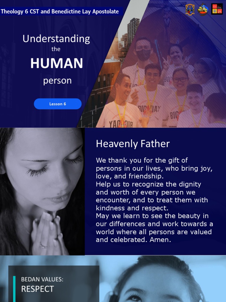 Lesson 6 Human Person | PDF | Image Of God | Dignity