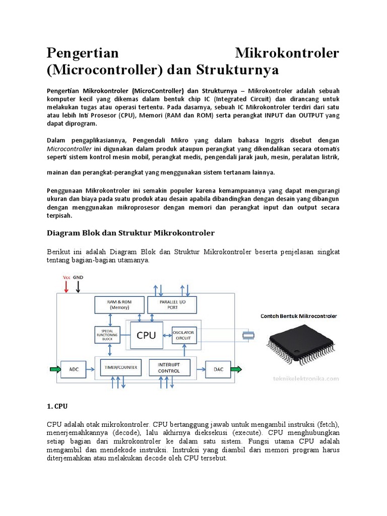 Pengertian Mikrokontroler | PDF