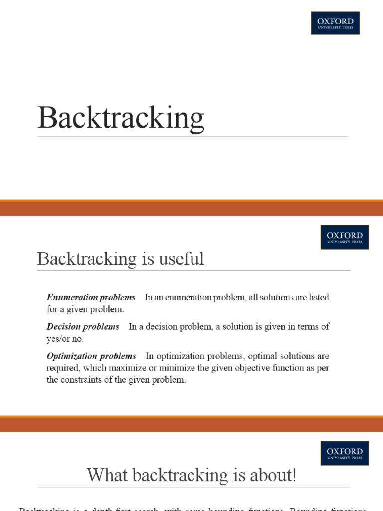 Backtracking 1 | PDF