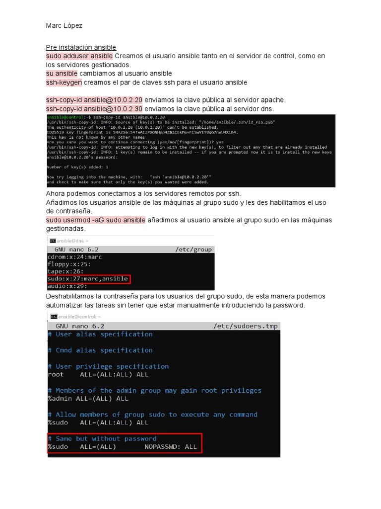 Práctica Ansible | PDF | Cubierta segura | Protocolos de internet