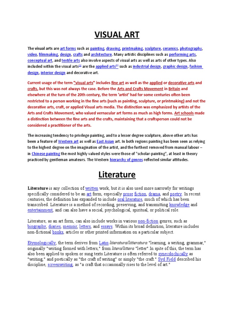VISUAL ART Aesthetics | Download Free PDF | The Arts | Fine Art