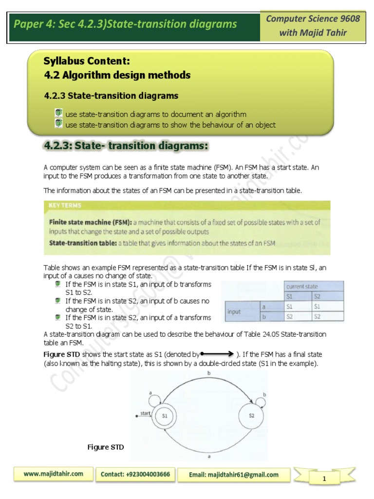 State Transition Diagram | PDF | Computer Engineering | Conceptual Model