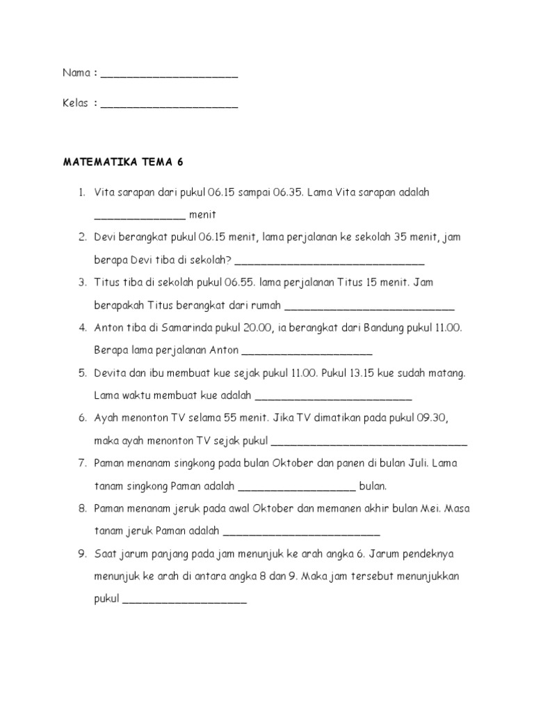 Matematika Tema 6 2 | PDF
