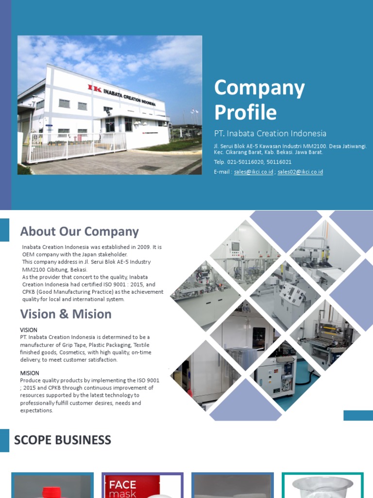 Company Profile PT Inabata Creation Indonesia | PDF
