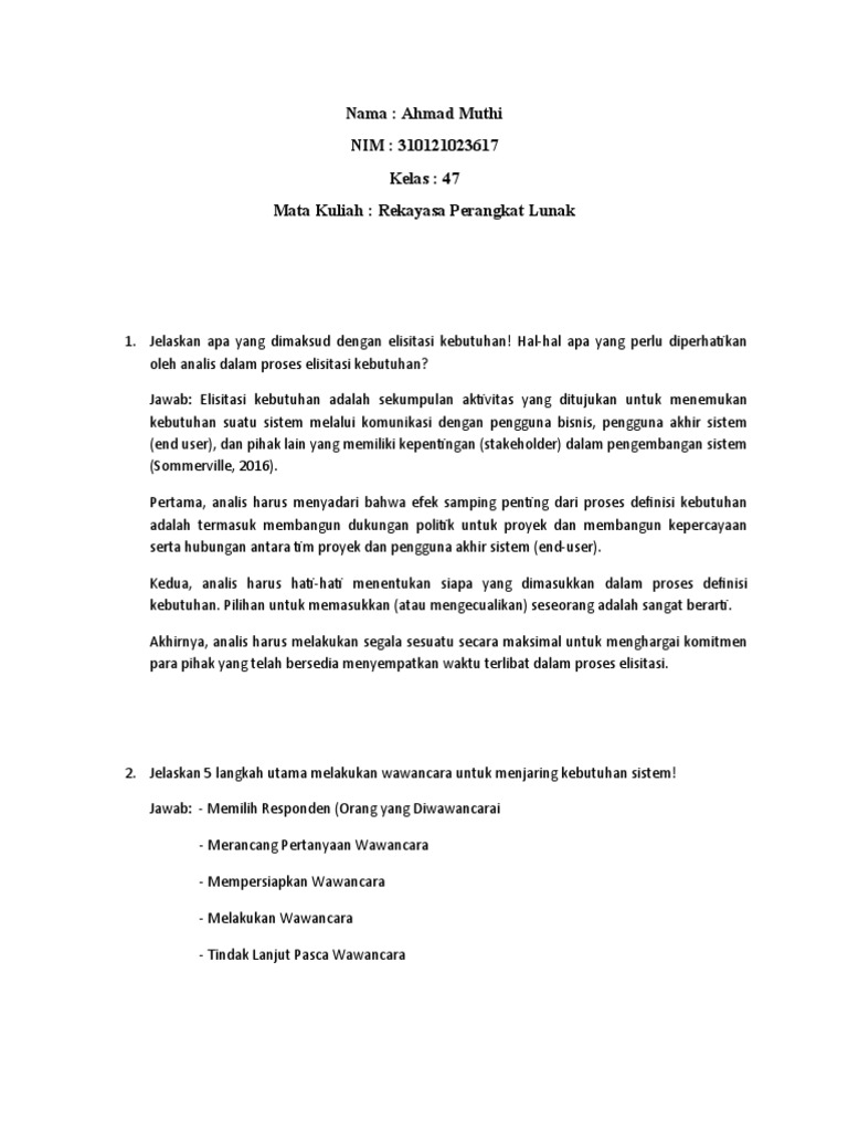 Tugas 2-2 RPL Ahmad Muthi | PDF | Bisnis