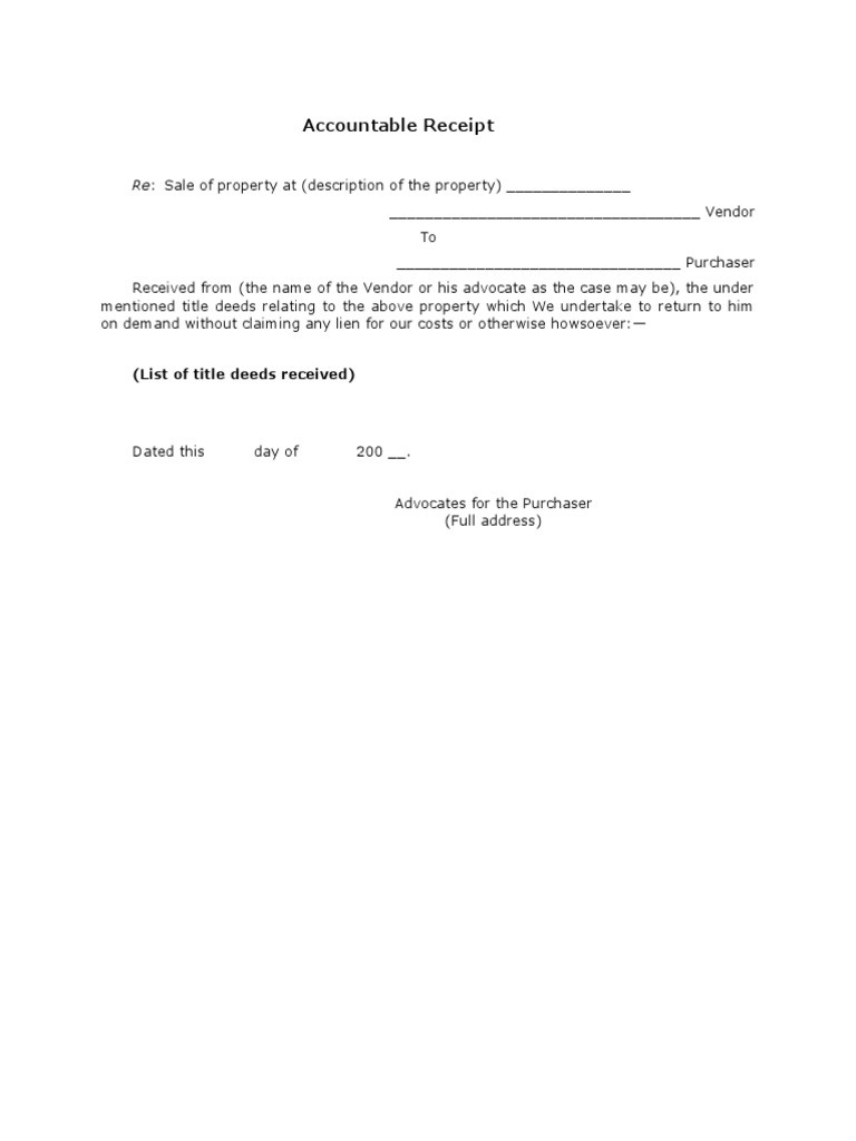 Accountable Receipt | PDF