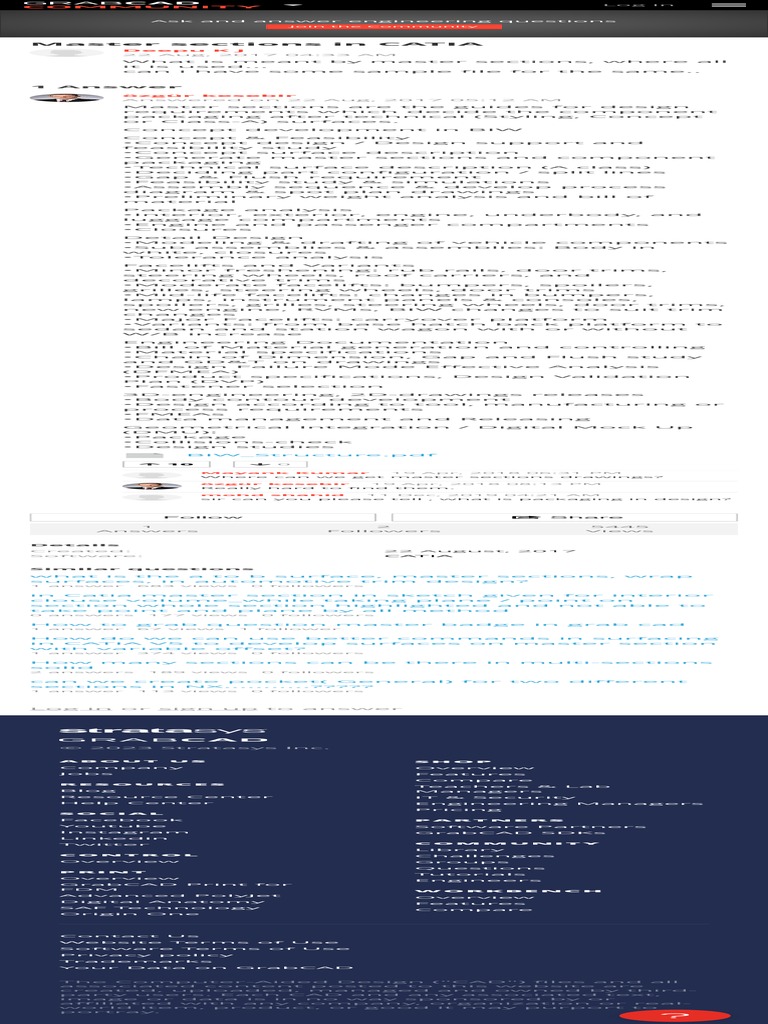 Master Sections in CATIA GrabCAD Questions | PDF | Computer Aided ...