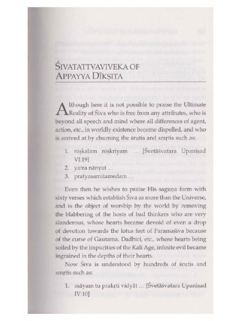 Appaya Dikshitar's Shiva Tattva Viveka | PDF | Shiva | Vishnu