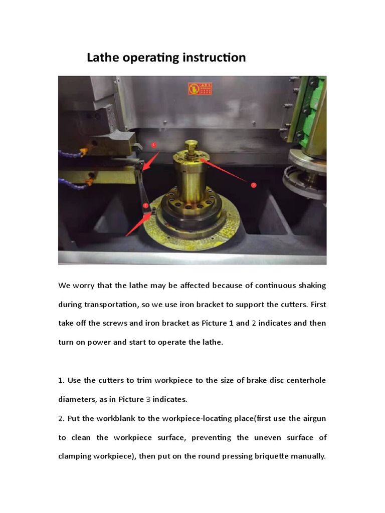Lathe Operating Instruction Pdf