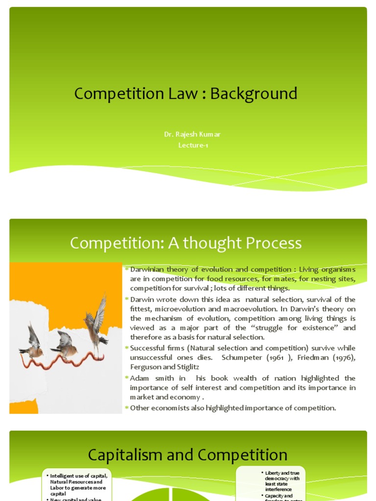 Comeptition Law Lecture 1 | PDF | Sherman Antitrust Act | Competition Law