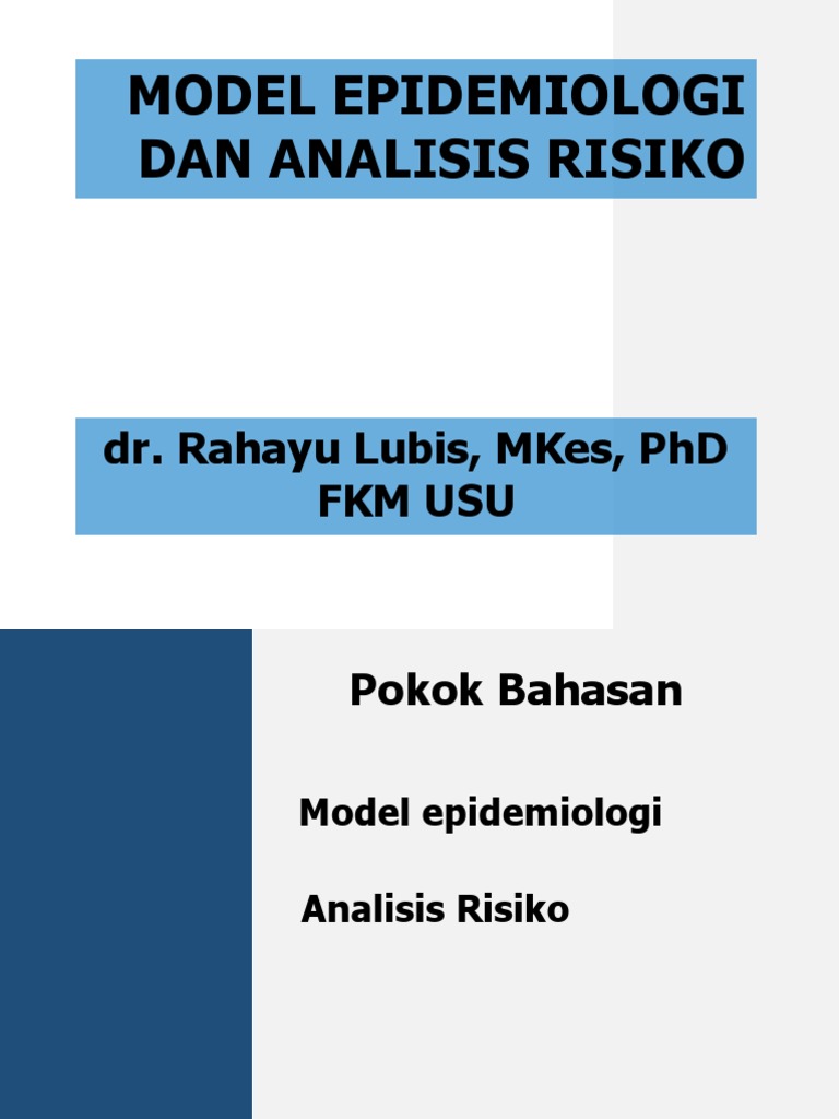 Model Epidemiologi Dan Analisis Risiko | PDF