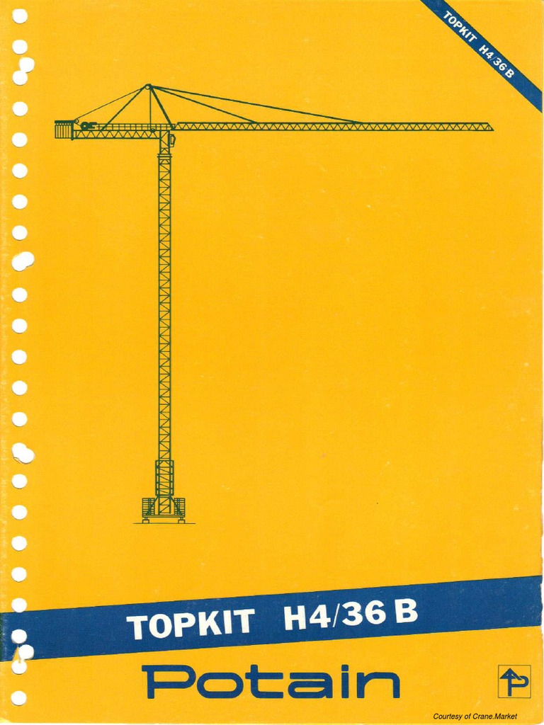 Ficha Tec Potain Topkit H4 36 B | PDF