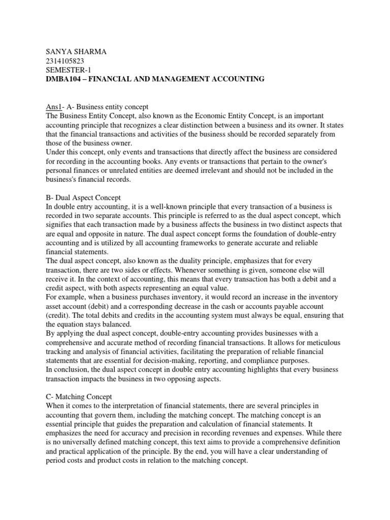 Dmba 104 | PDF | Cost Accounting | Debits And Credits