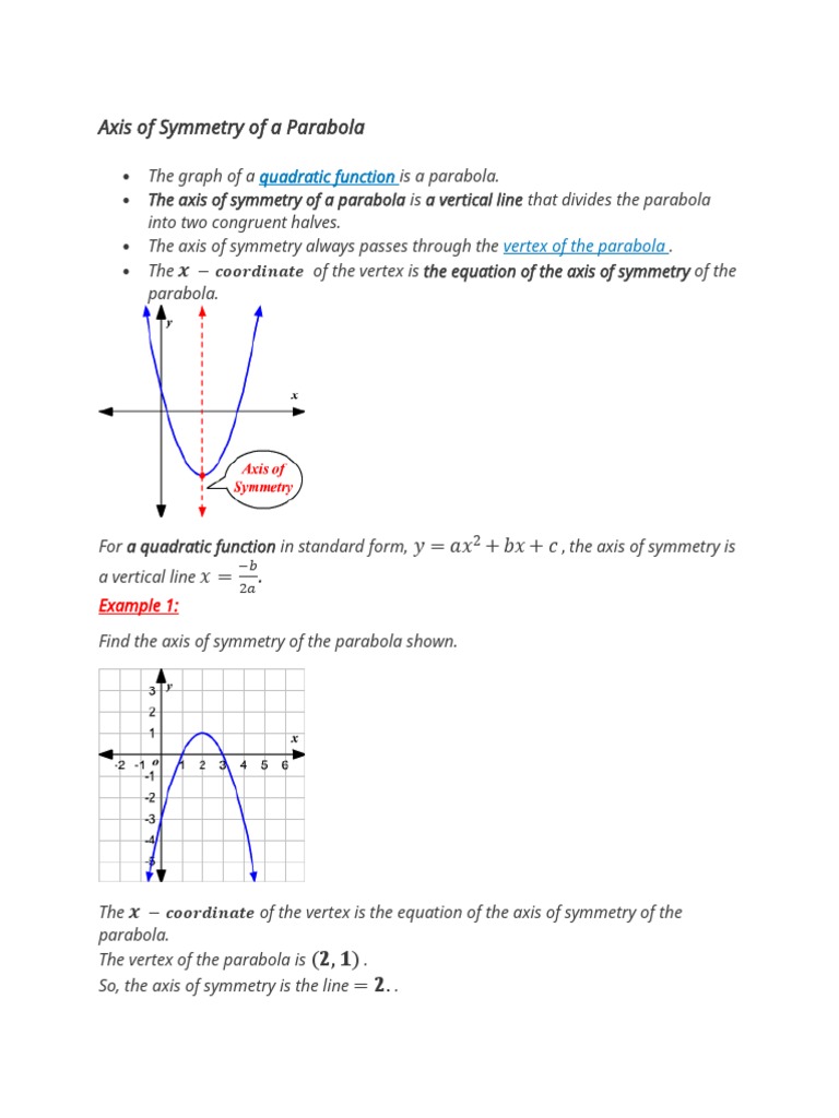 Axis of Symmetry | PDF