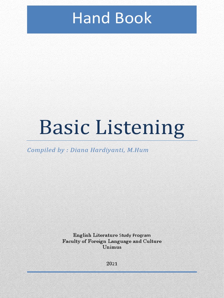 Basic Listening Modul | PDF | Phoneme | Linguistics