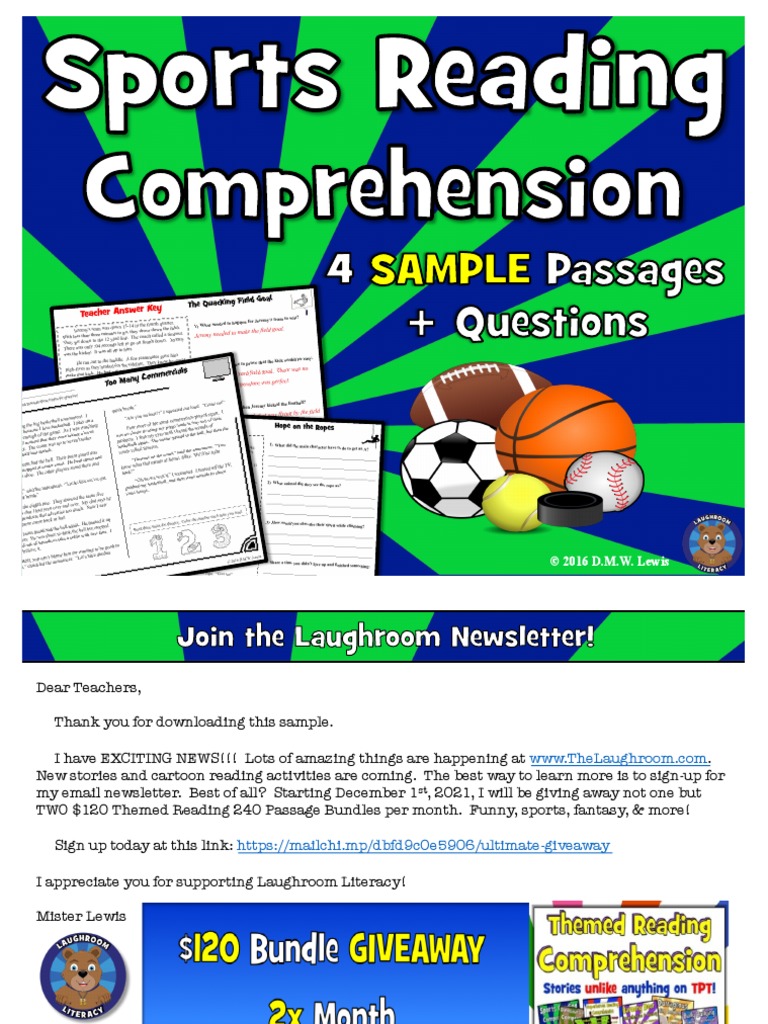 Exciting Reading Activities Giveaway | PDF | Pitcher | Copyright