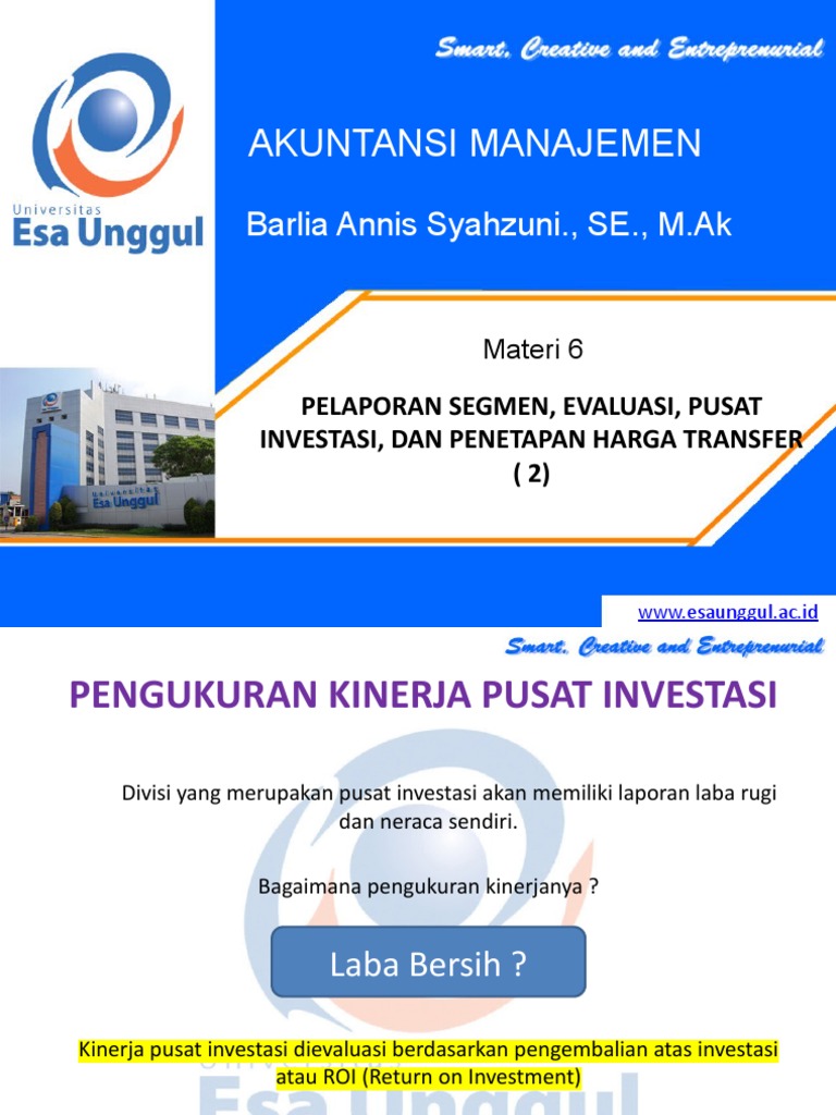 6 - Akmen - Pelaporan Segmen | PDF | Bisnis | Pengelolaan Keuangan & Uang