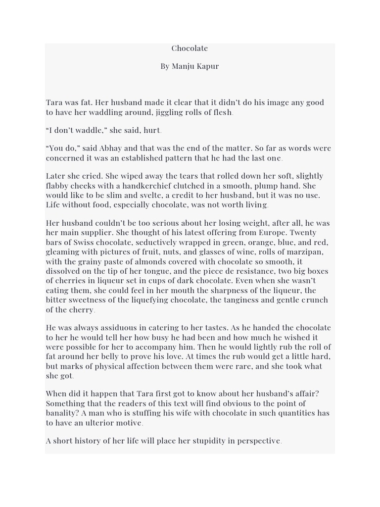 Chocolate-literature feminisme | PDF | Food And Drink