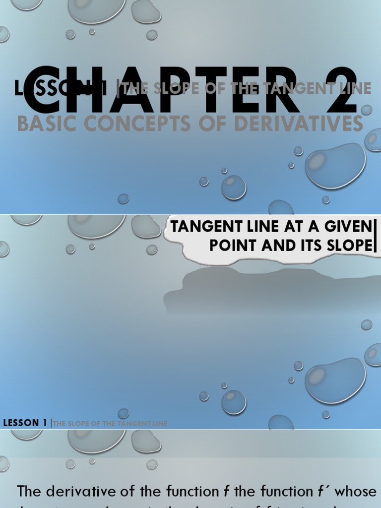 Basic Calculus Chapter 2 Derivatives | PDF | Derivative | Function ...