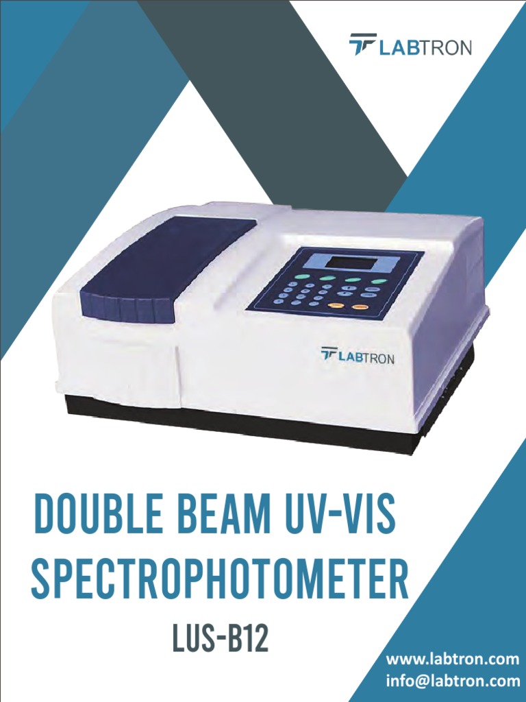 Double Beam UV Vis Spectrophotometer LUS B12 | PDF | Ultraviolet–Visible Spectroscopy ...