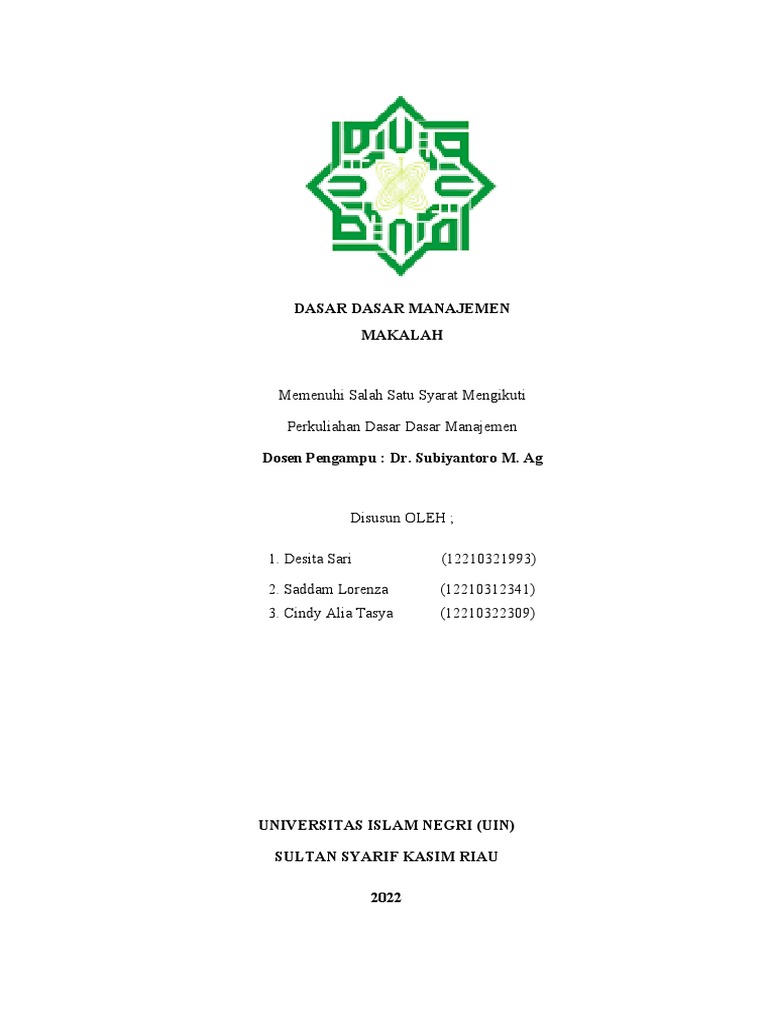 Dasar2 Manajemen | PDF | Karier & Perkembangan | Bisnis