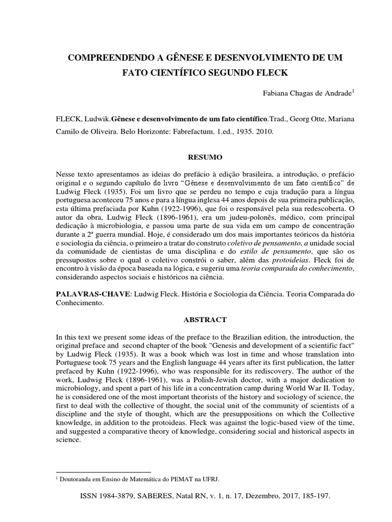 Crisforoni, COMPREENDENDO A GÊNESE E DESENVOLVIMENTO DE UM FATO ...
