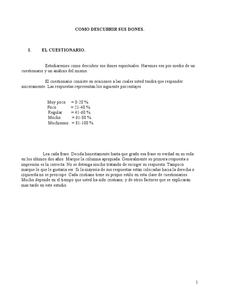 Como Descubrir Sus Dones | PDF | Oración | Adultos