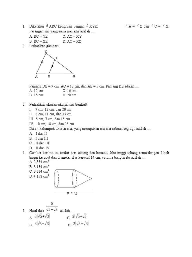 Soal Pas Ix Genap 2019-2020 | PDF