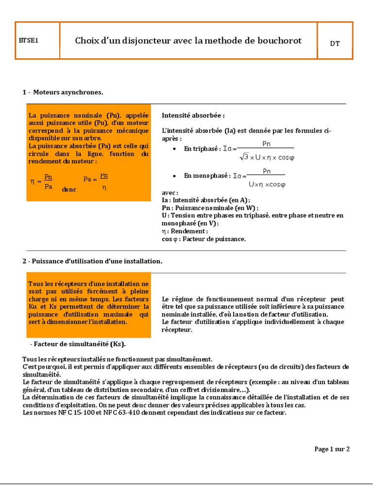 Documents Techniques | PDF | Puissance (physique) | Grandeur physique