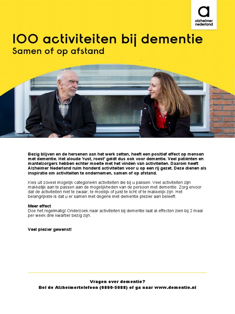100 Activiteiten Voor Mensen Met Dementie | PDF