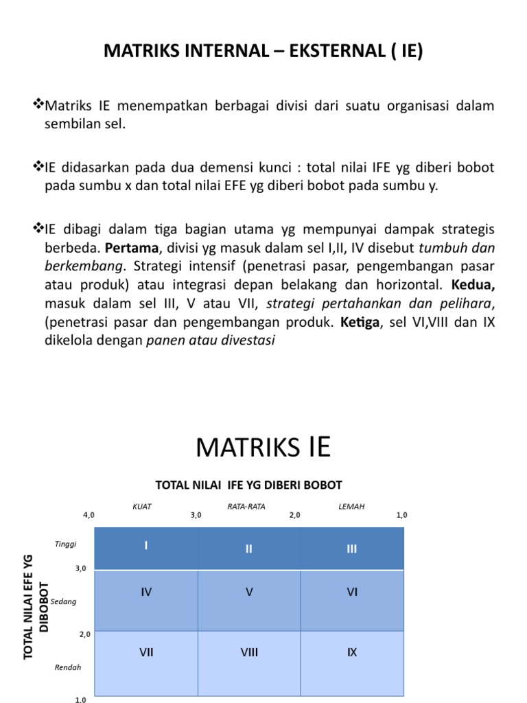 Matriks IE | PDF