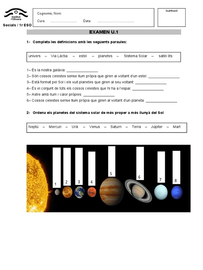 Examen Univers | PDF