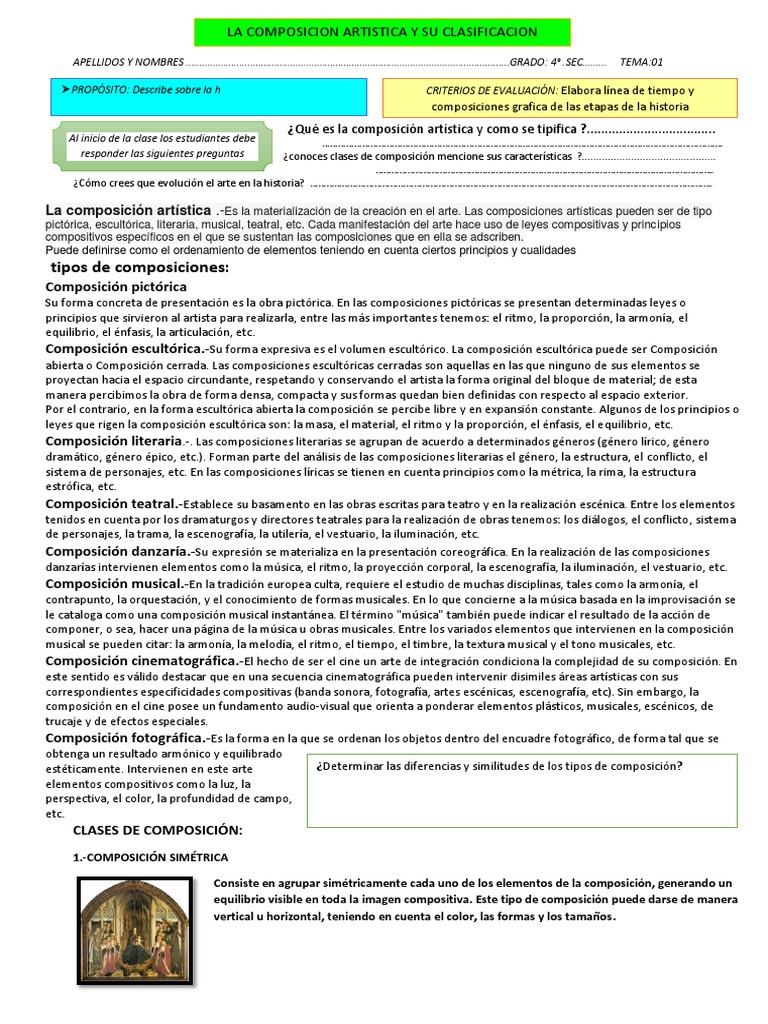 La Composición Artística | PDF | Composición (artes visuales ...