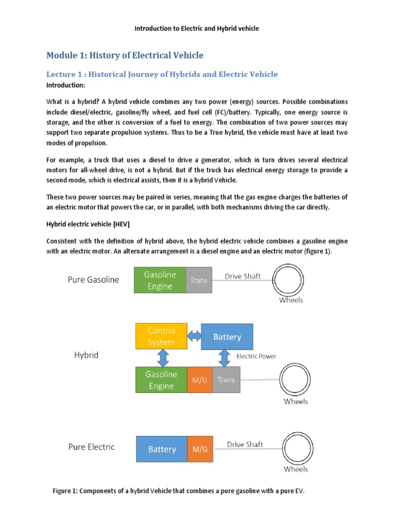 2-Introduction to Electric and Hybrid Vehicle | PDF | Hybrid Electric ...