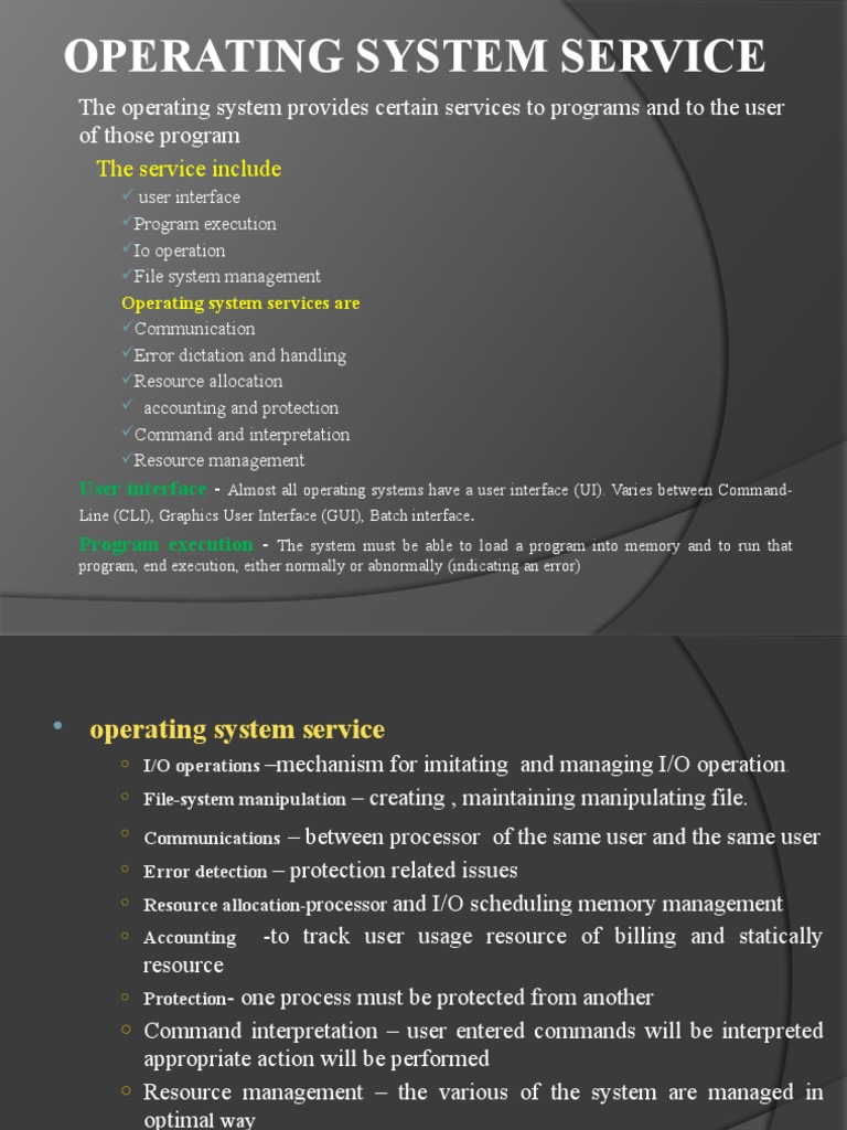 Operating System Service Pdf Virtual Machine Operating System