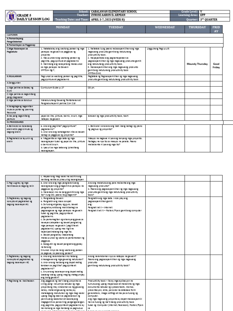 DLL_EPP 5_Q3_W8 | PDF
