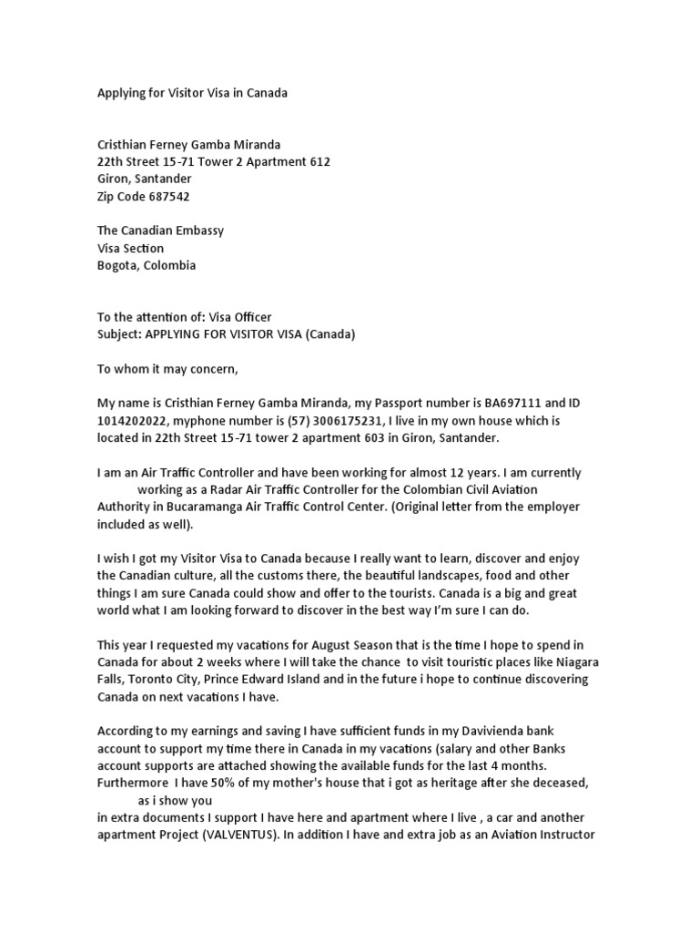 Canada Visitor Visa Application Guide | PDF | Travel Visa | Air Traffic ...