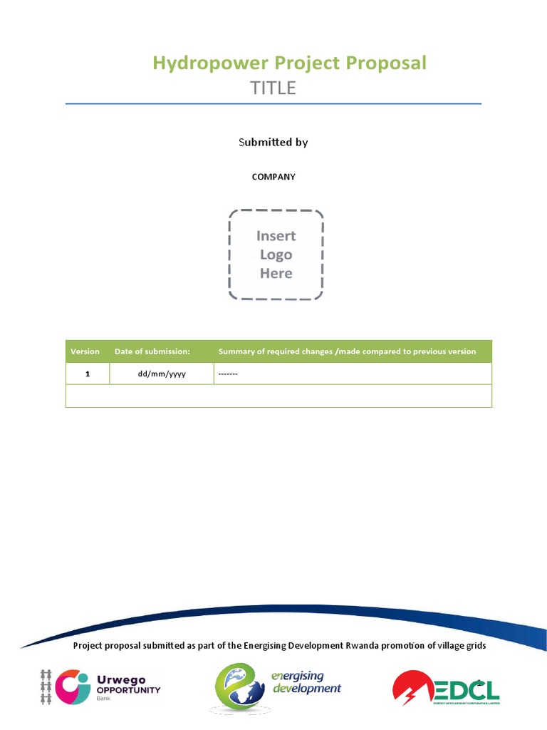 Hydro Project Proposal ENG | PDF | Environmental Impact Assessment ...