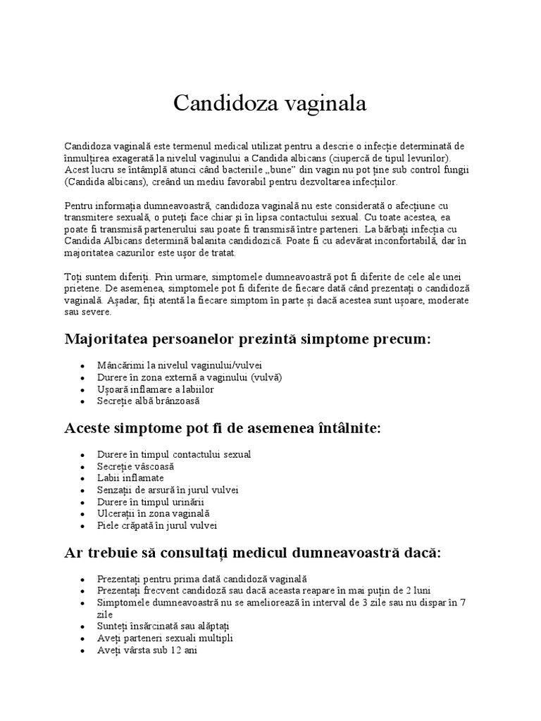 Candidoza Vaginala | PDF