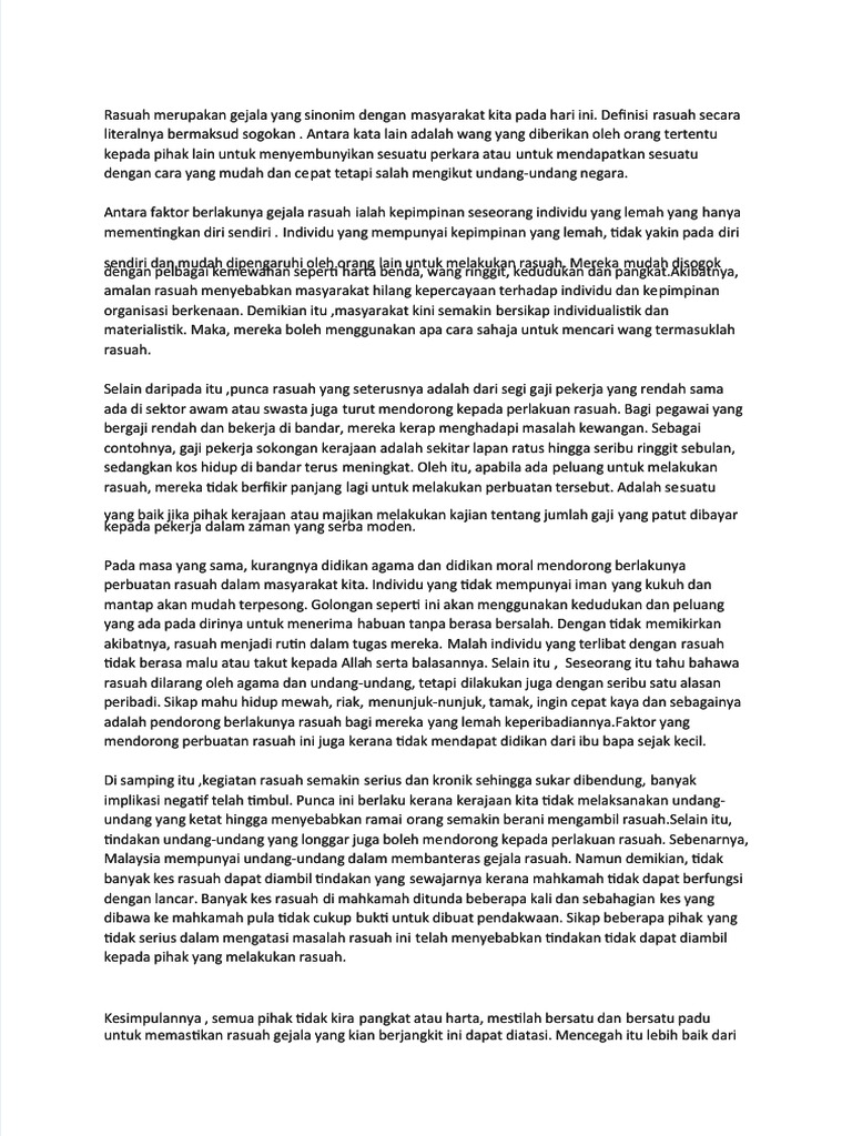 PDF Punca Punca Rasuah - Compress | PDF | Social Science