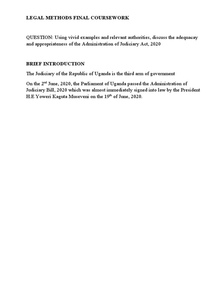 Legal Methods Final Coursework | PDF | Finance & Money Management ...