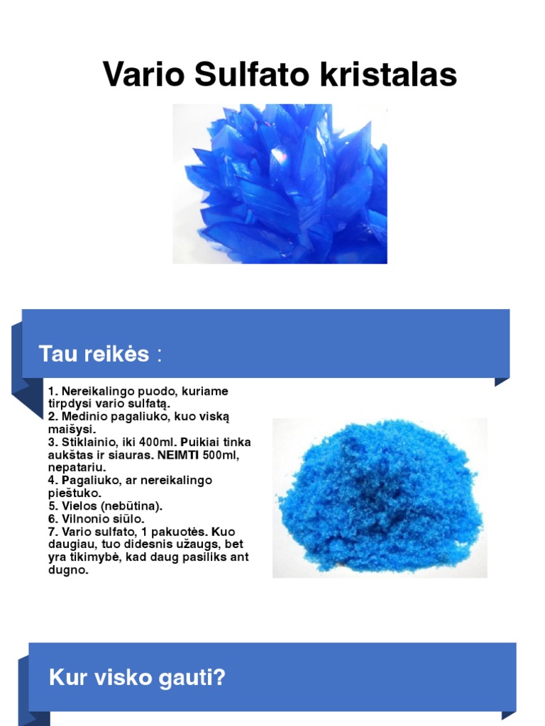 Vario Sulfato Kristalas | PDF
