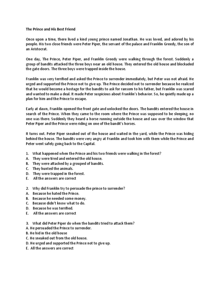 Latihan Soal Narrative Text | PDF | Traditional Stories | Fairy Tales