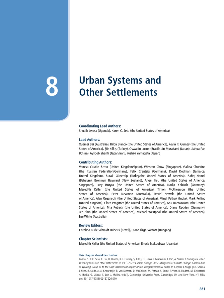 Ipcc Ar6 Wgiii Chapter08 | PDF | Climate Change Mitigation | Infrastructure