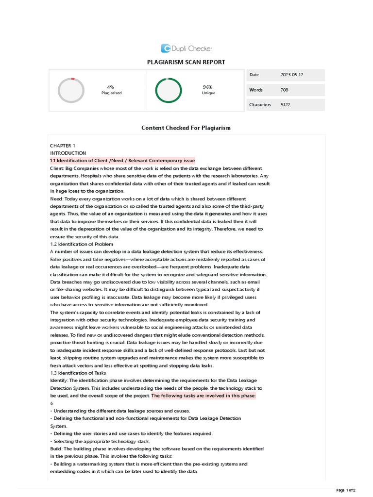 Duplichecker Plagiarism Report | PDF | Computer Security | Security