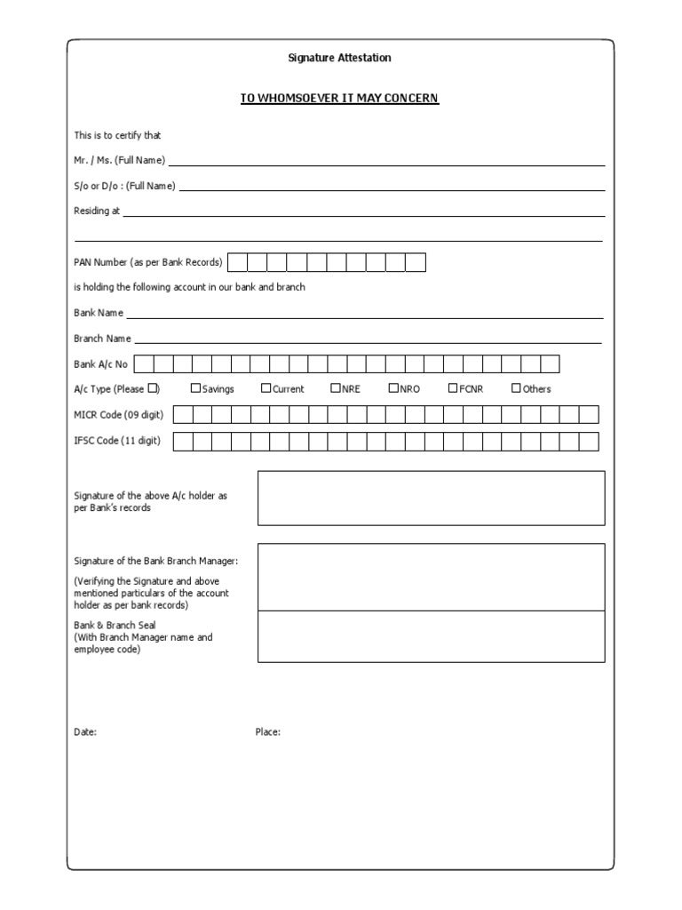 Signature Verification Form | PDF