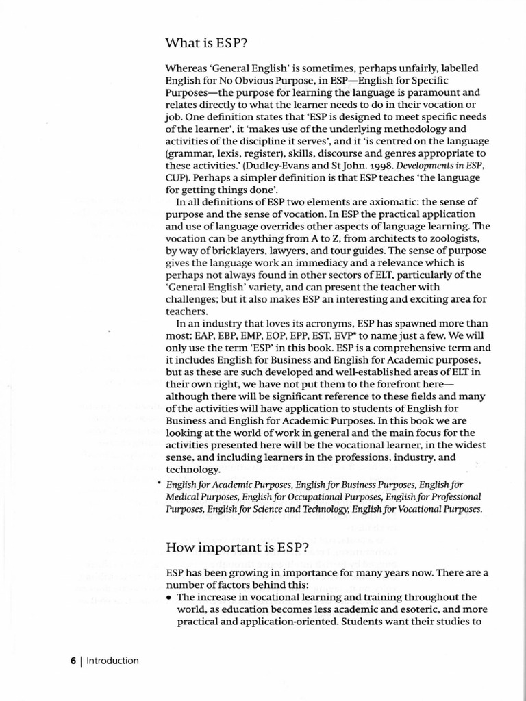 1 - ESP Introduction | PDF | Teachers | Learning