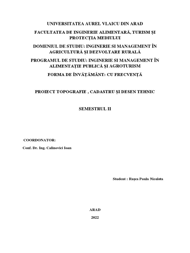 Proiect Desen Tehnic | PDF