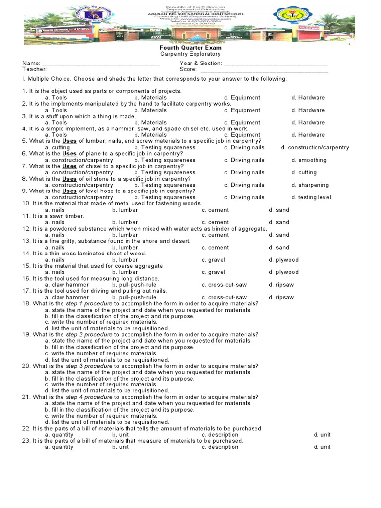 4th Quarter Exam - 19-20 | PDF | Computer Data Storage | Usb Flash Drive 4th Quarter Exam - 19-20 | PDF | Computer Data Storage | Usb Flash Drive