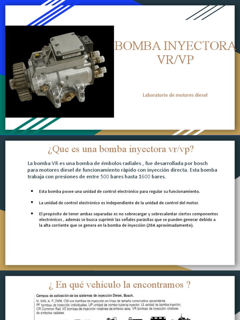 Bomba Inyectora VR - VP | PDF | Inyección de combustible | Bomba